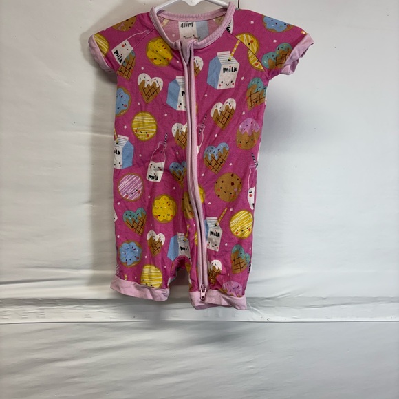 Little Sleepies | Pajamas | Little Sleepies Milk Cookies Pink Shorty ...